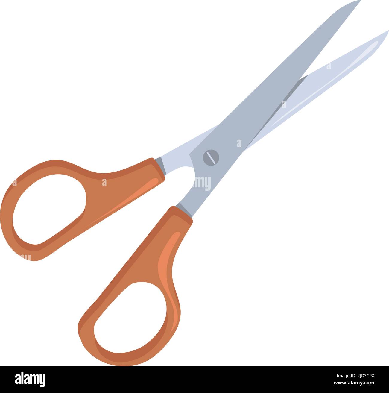 Scissors cartoon icon. Hand craft cutting tool isolated on white ...