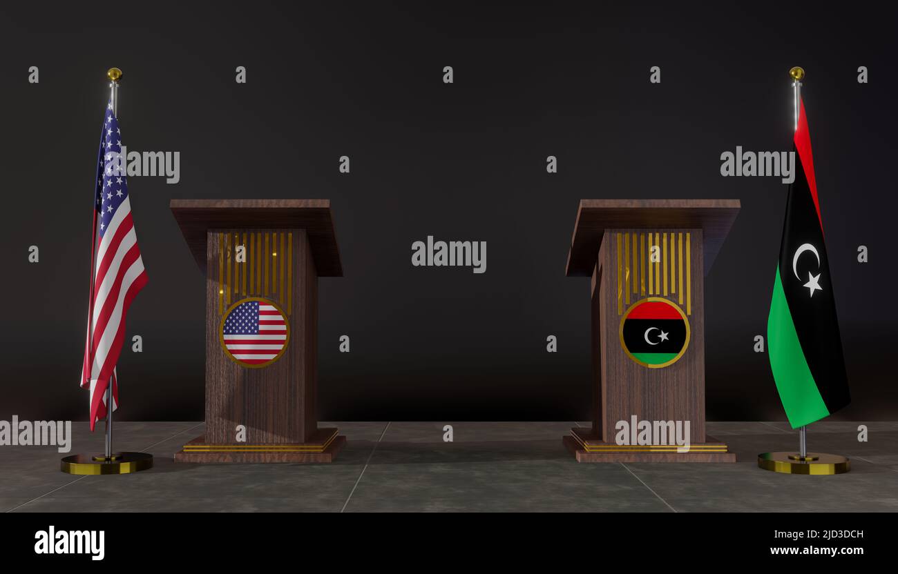 Usa and libya flag hi-res stock photography and images - Alamy