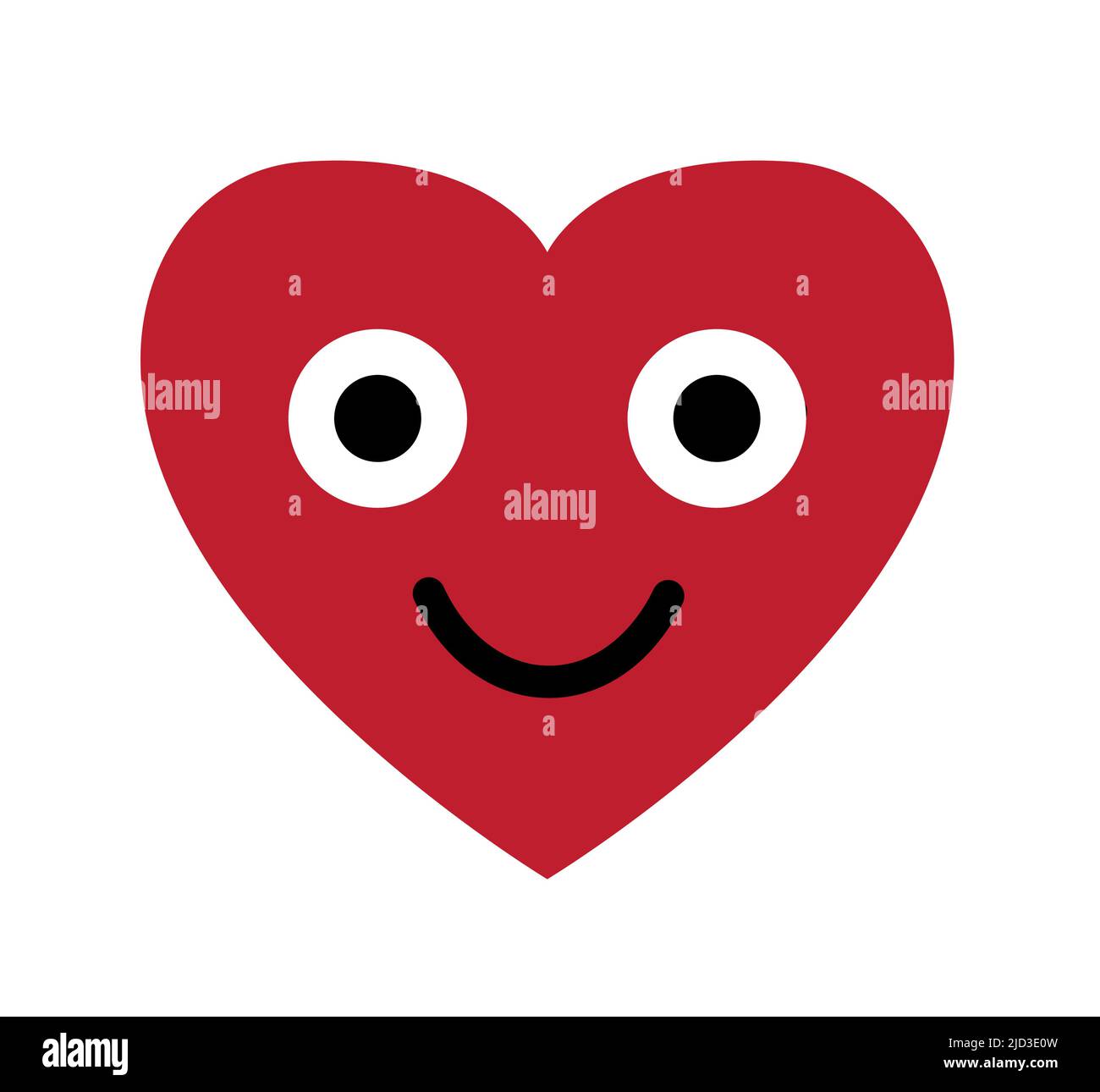 Happy heart smile emotion icon. Color vector illustration EPS8 Stock ...