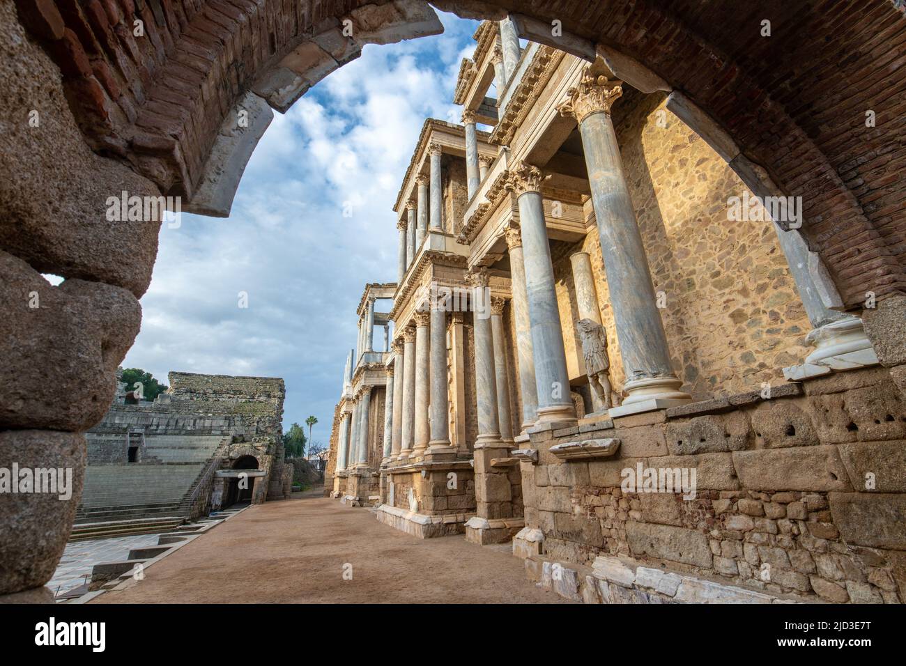The Roman Theatre of Merida, Merida, Spain Stock Photo - Alamy