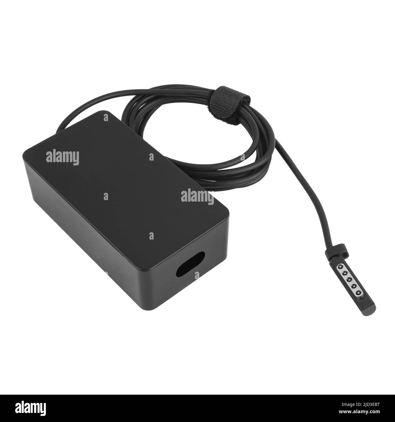 laptop power adapter, laptop spare part on a white background, angled ...