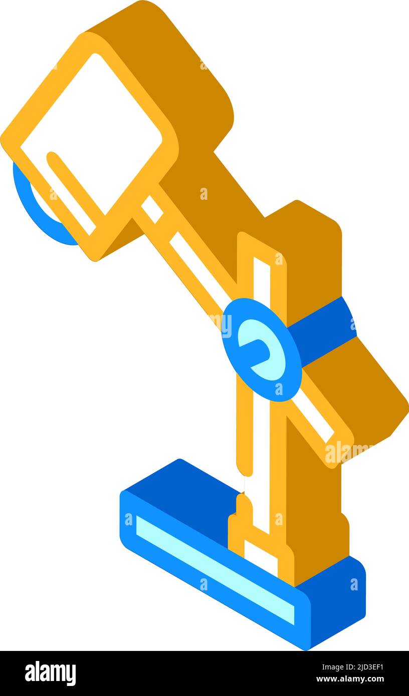 table lighting lamp isometric icon vector illustration Stock Vector ...