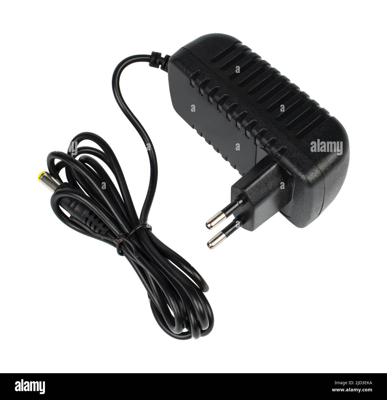 laptop power adapter, laptop spare part on a white background, angled ...