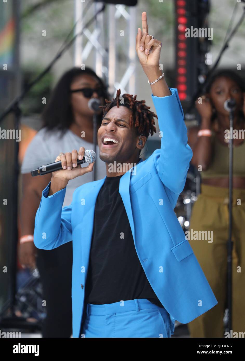 June 17, 2022, New York, New York, USA: Singer JON BATISTE performs on ...