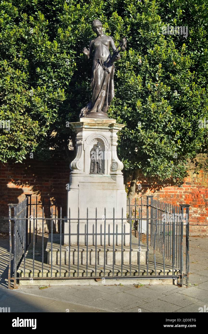 UK, Kent, Canterbury, The Friars, Statue Representing Sir Johnston ...