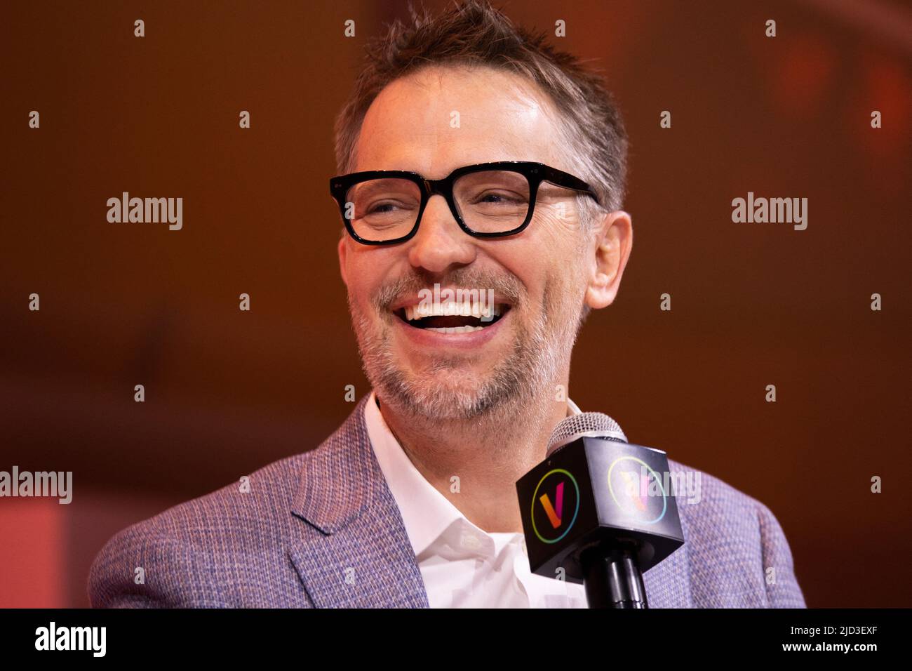 Paris, France. 17th June, 2022. LinkedIn CEO Ryan Roslansky speaks ...