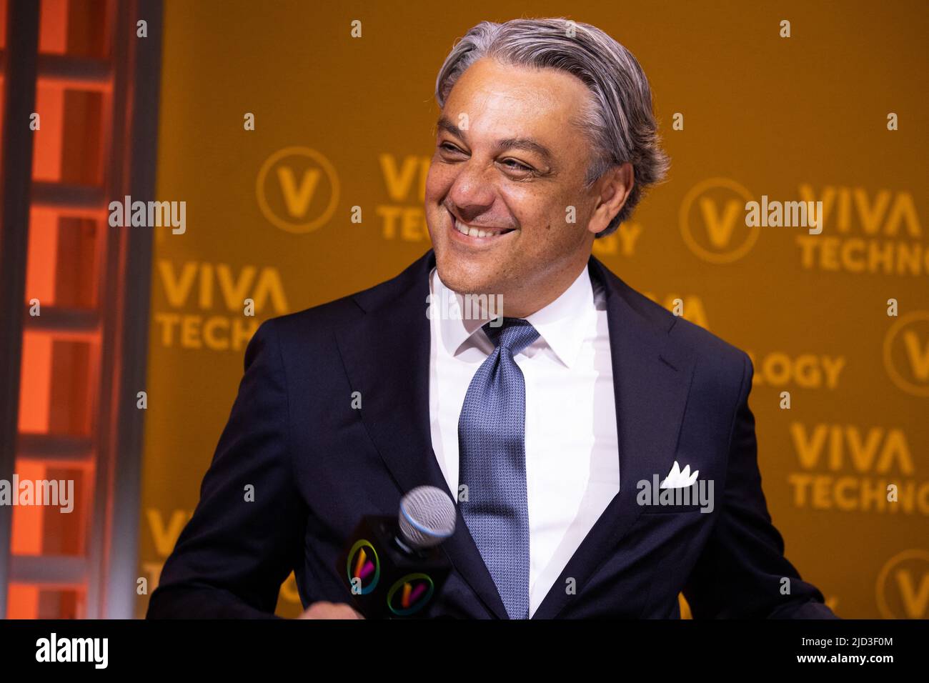 Paris, France. 17th June, 2022. Renault CEO Luca de Meo speaks during ...