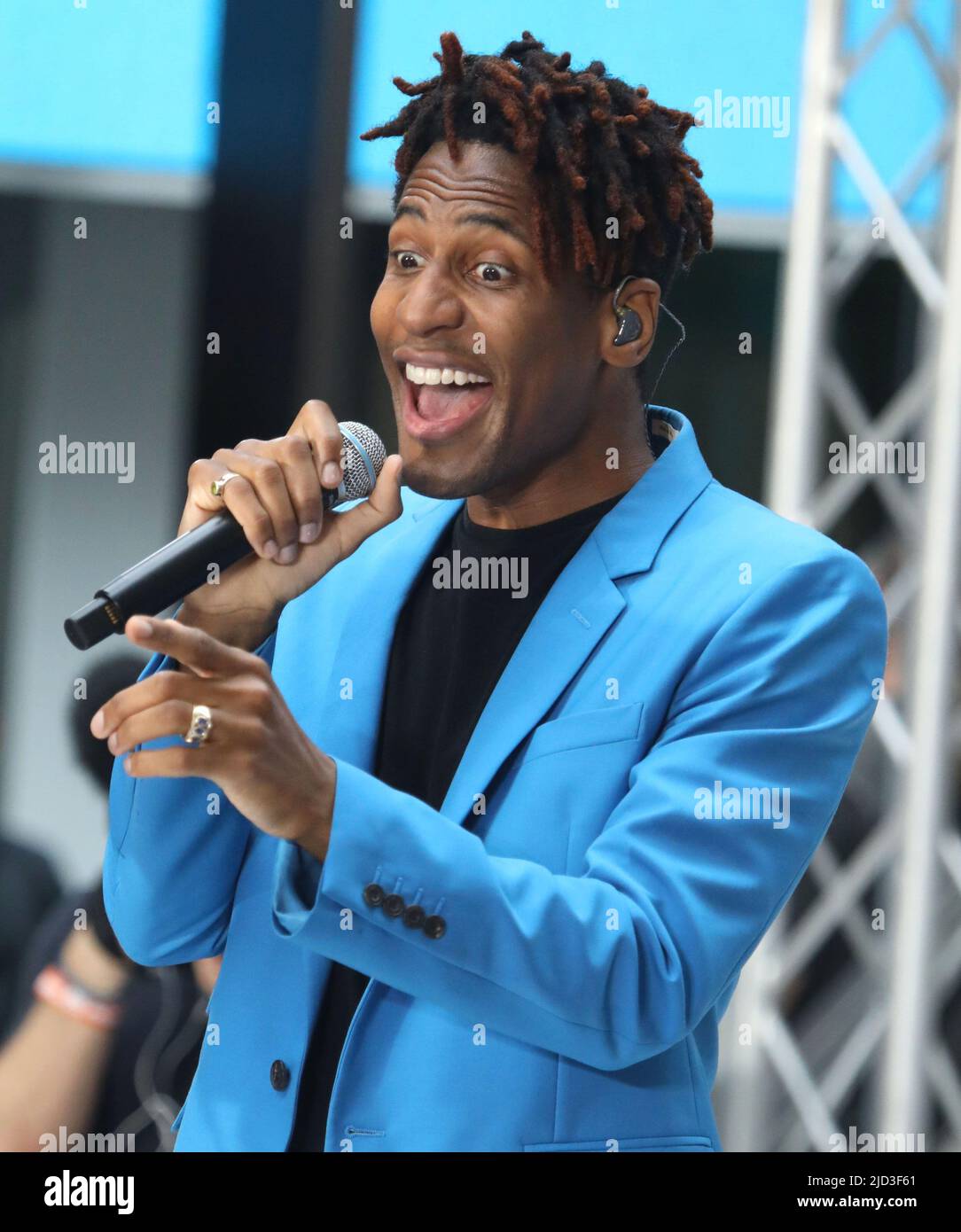 June 17, 2022, New York, New York, USA: Singer JON BATISTE performs on ...
