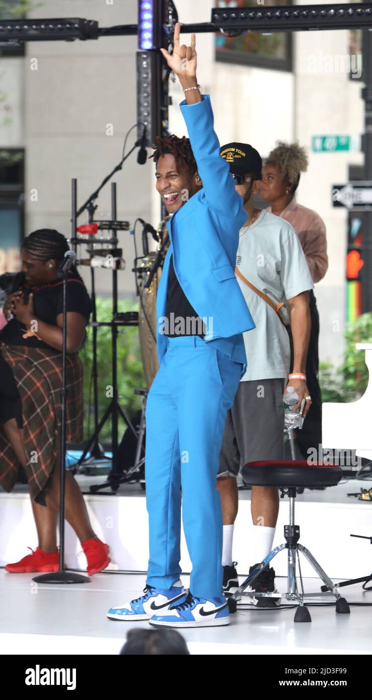 June 17, 2022, New York, New York, USA: Singer JON BATISTE performs on ...