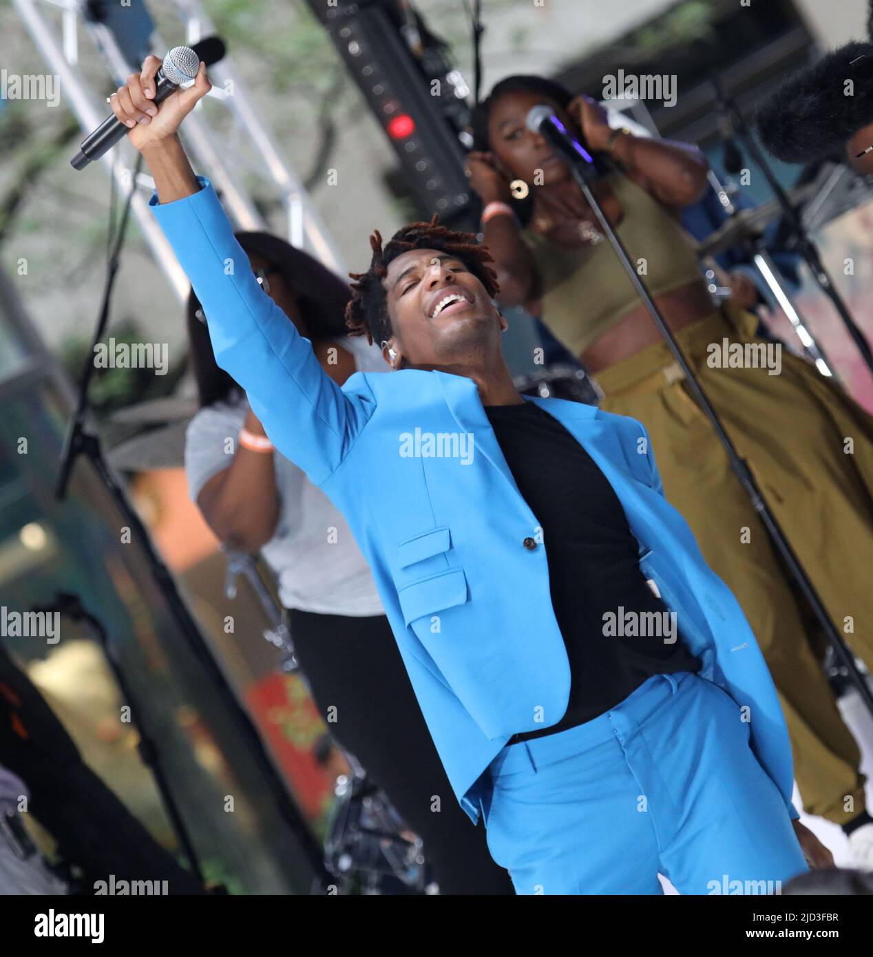 June 17, 2022, New York, New York, USA: Singer JON BATISTE performs on ...