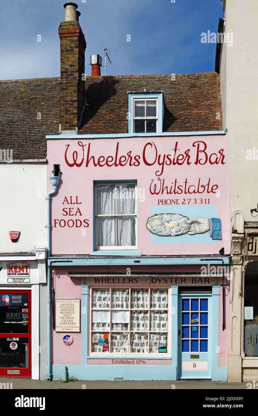 UK, Kent, Whitstable, Wheelers Oyster Bar and Restaurant Stock Photo ...