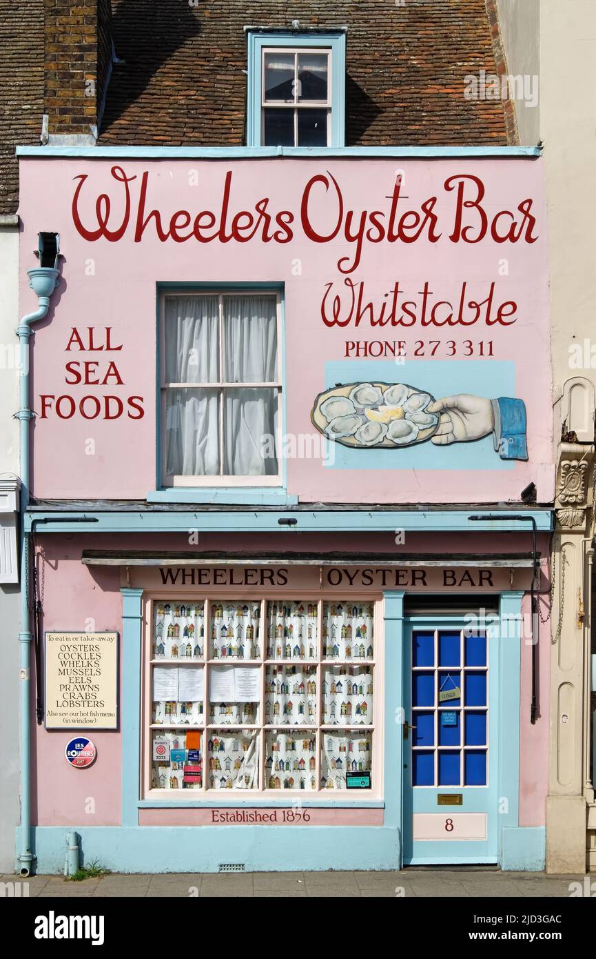 UK, Kent, Whitstable, Wheelers Oyster Bar and Restaurant Stock Photo ...