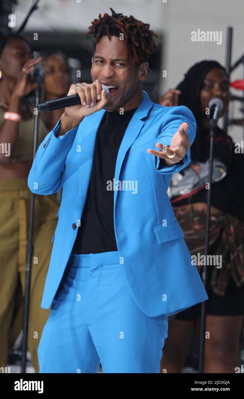 June 17, 2022, New York, New York, USA: Singer JON BATISTE performs on ...