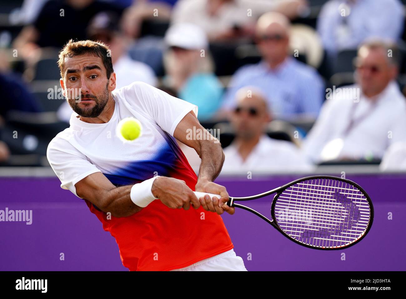 Marin Cilic during his match against Emil Ruusuvuori on day five of the ...