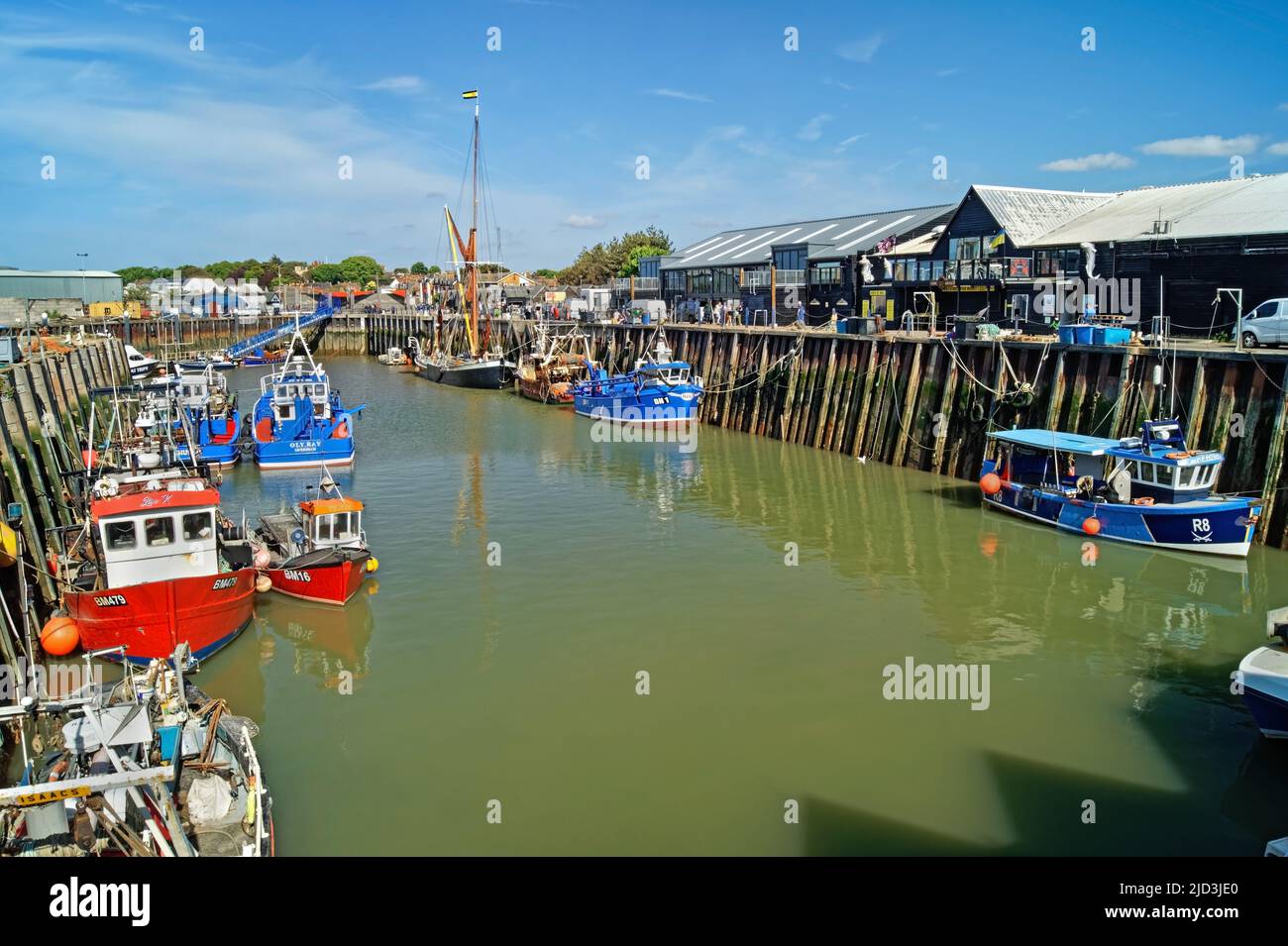 UK, Kent, Whitstable Harbour, Boats and Fish Market Stock Photo - Alamy