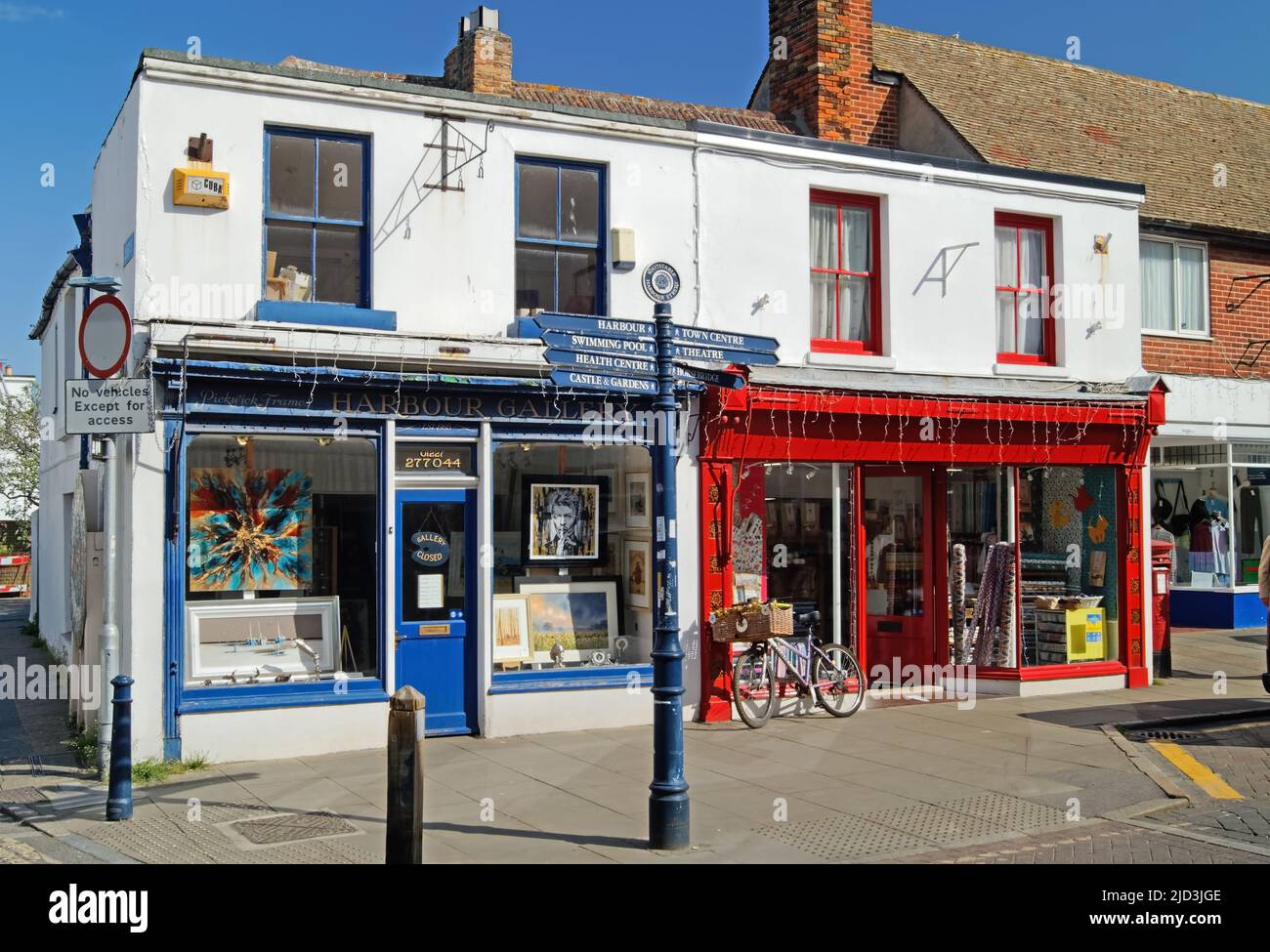 UK, Kent, Whitstable Town Centre, Harbour Gallery and Shops Stock Photo ...