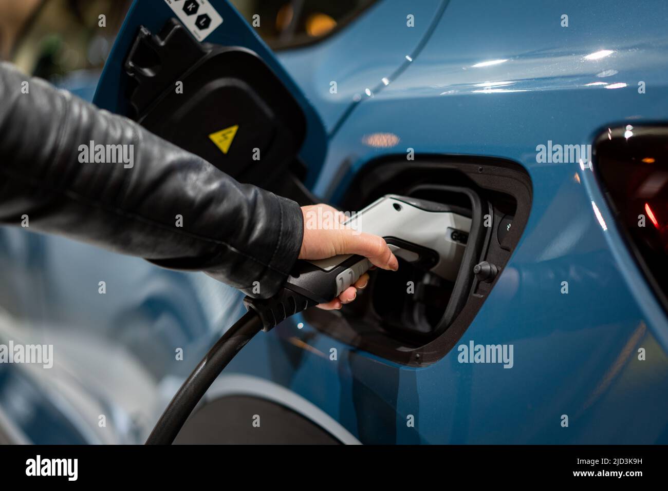 Power supply connect to electric vehicle for charge to the battery ...