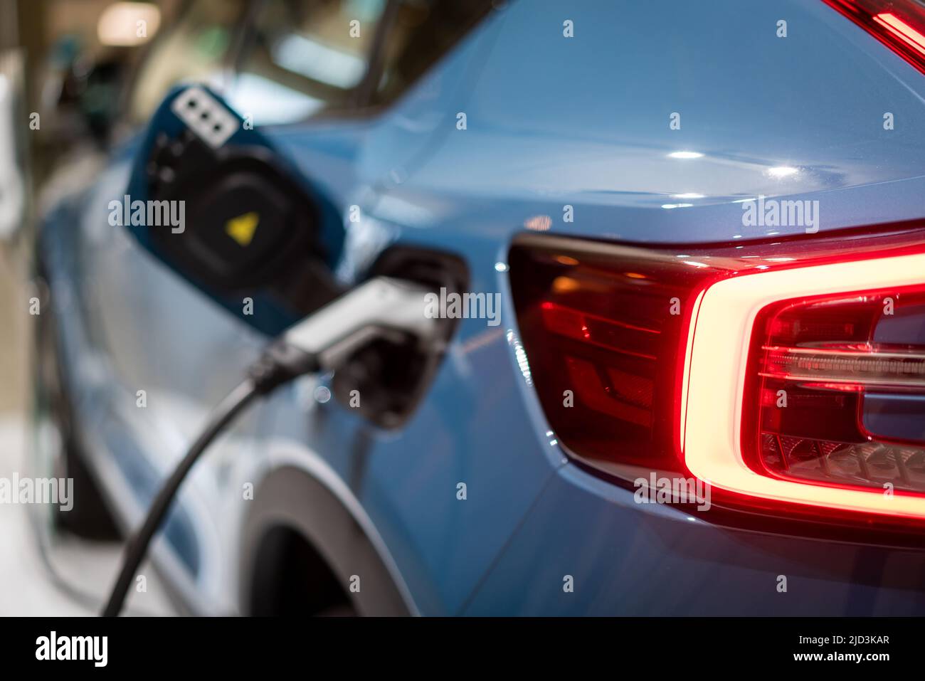 Power supply connect to electric vehicle for charge to the battery ...