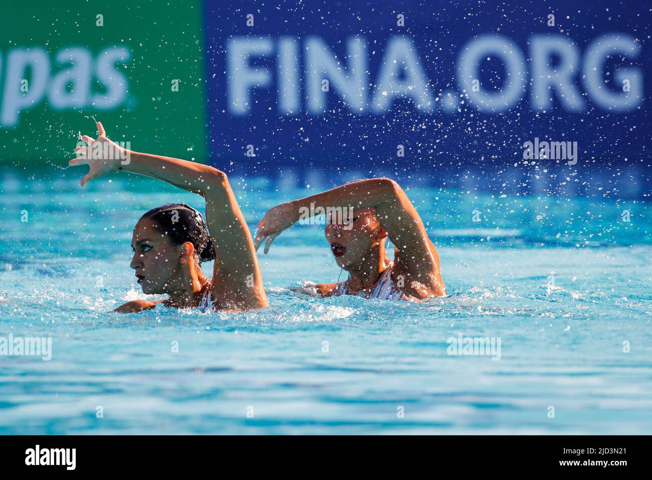 BUDAPEST, HUNGARY - JUNE 17: Anita Alvarez of United States and Megumi ...