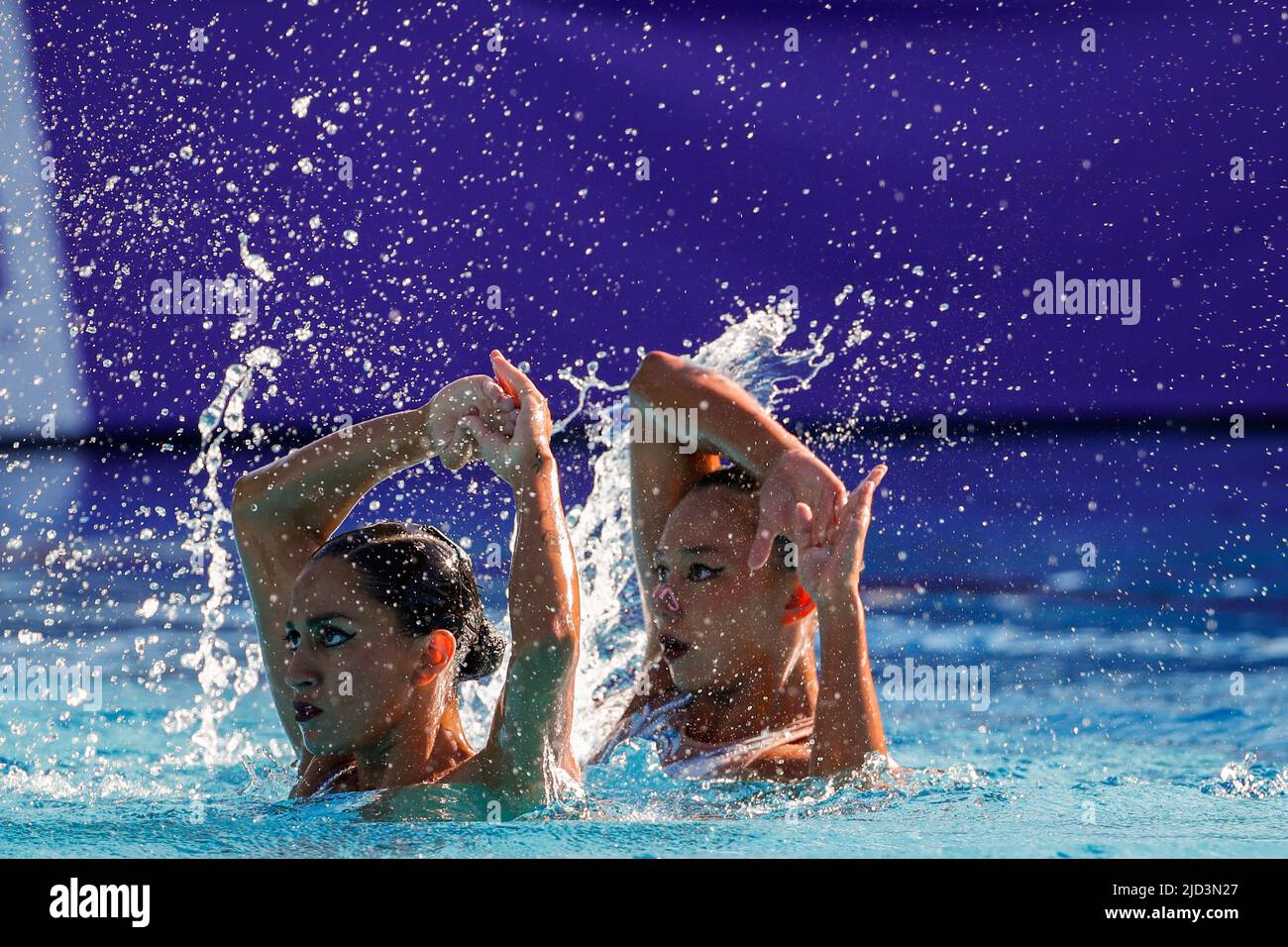BUDAPEST, HUNGARY - JUNE 17: Anita Alvarez of United States and Megumi ...