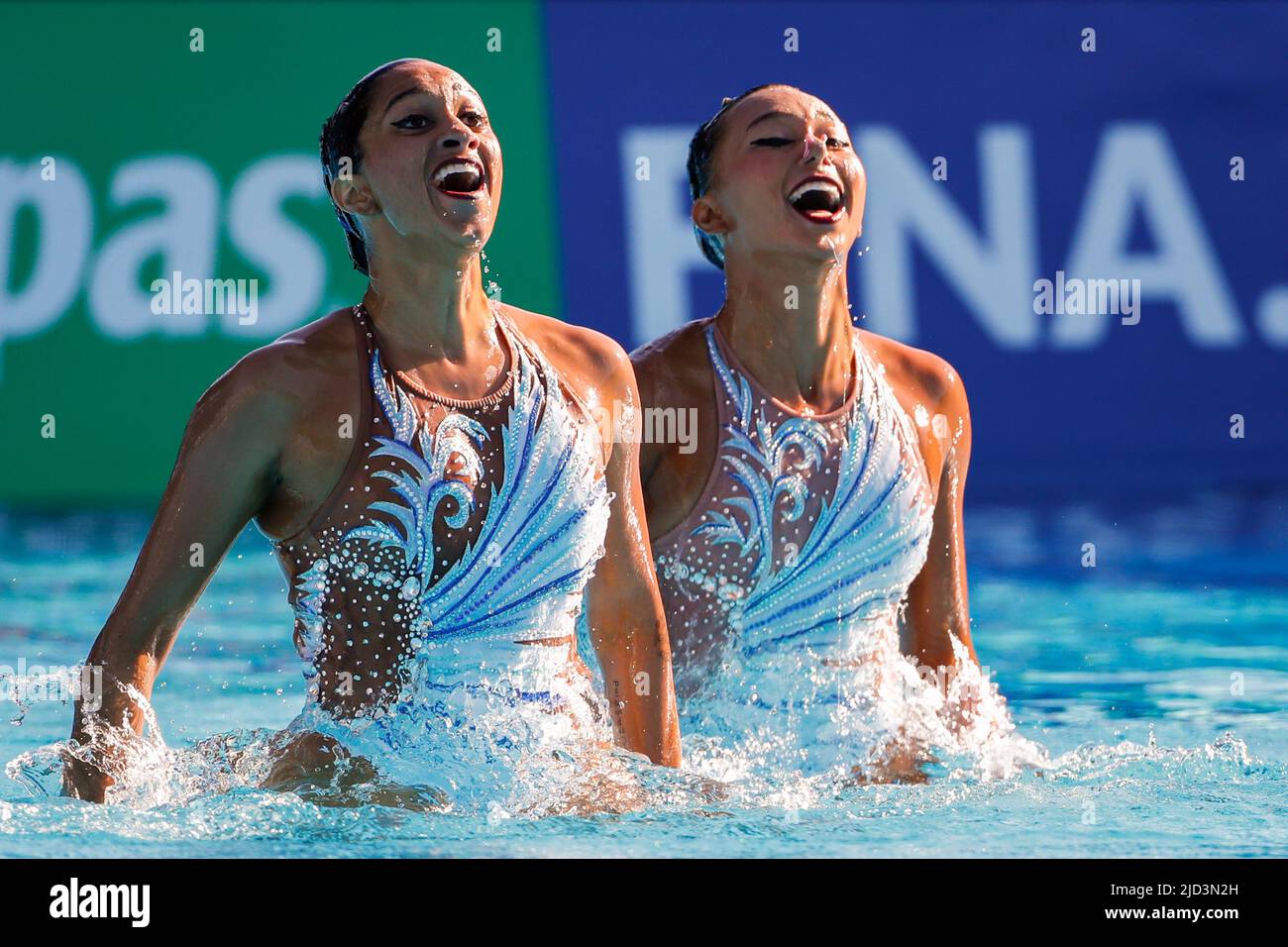 BUDAPEST, HUNGARY - JUNE 17: Anita Alvarez of United States and Megumi ...