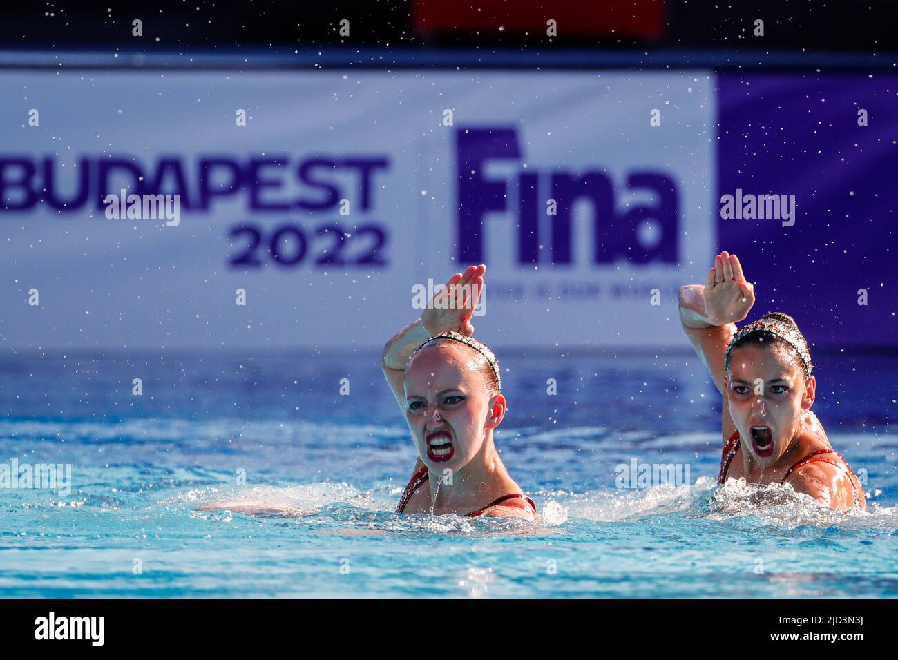 BUDAPEST, HUNGARY - JUNE 17: Marlene Bojer of Germany and Michelle ...