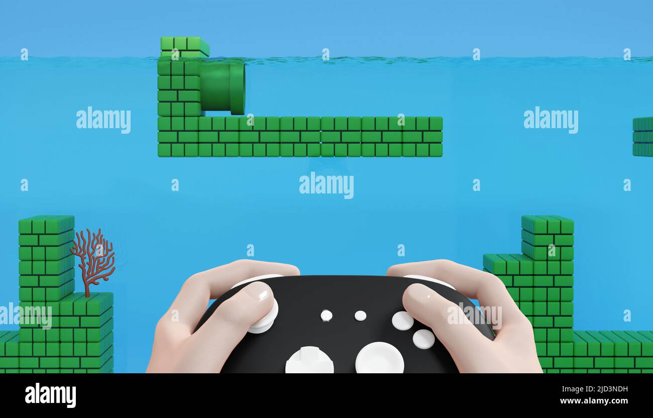 Mario Underwater Scenes