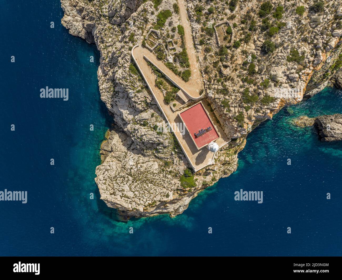 View from above Dragonera Island, Majorca. Parque natural de Sa ...