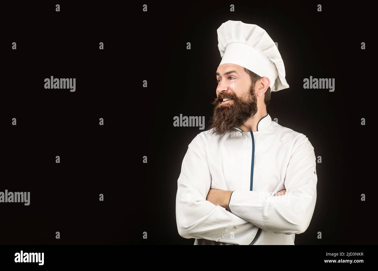 Bearded male chefs isolated on black. Funny chef with beard cook. Beard ...