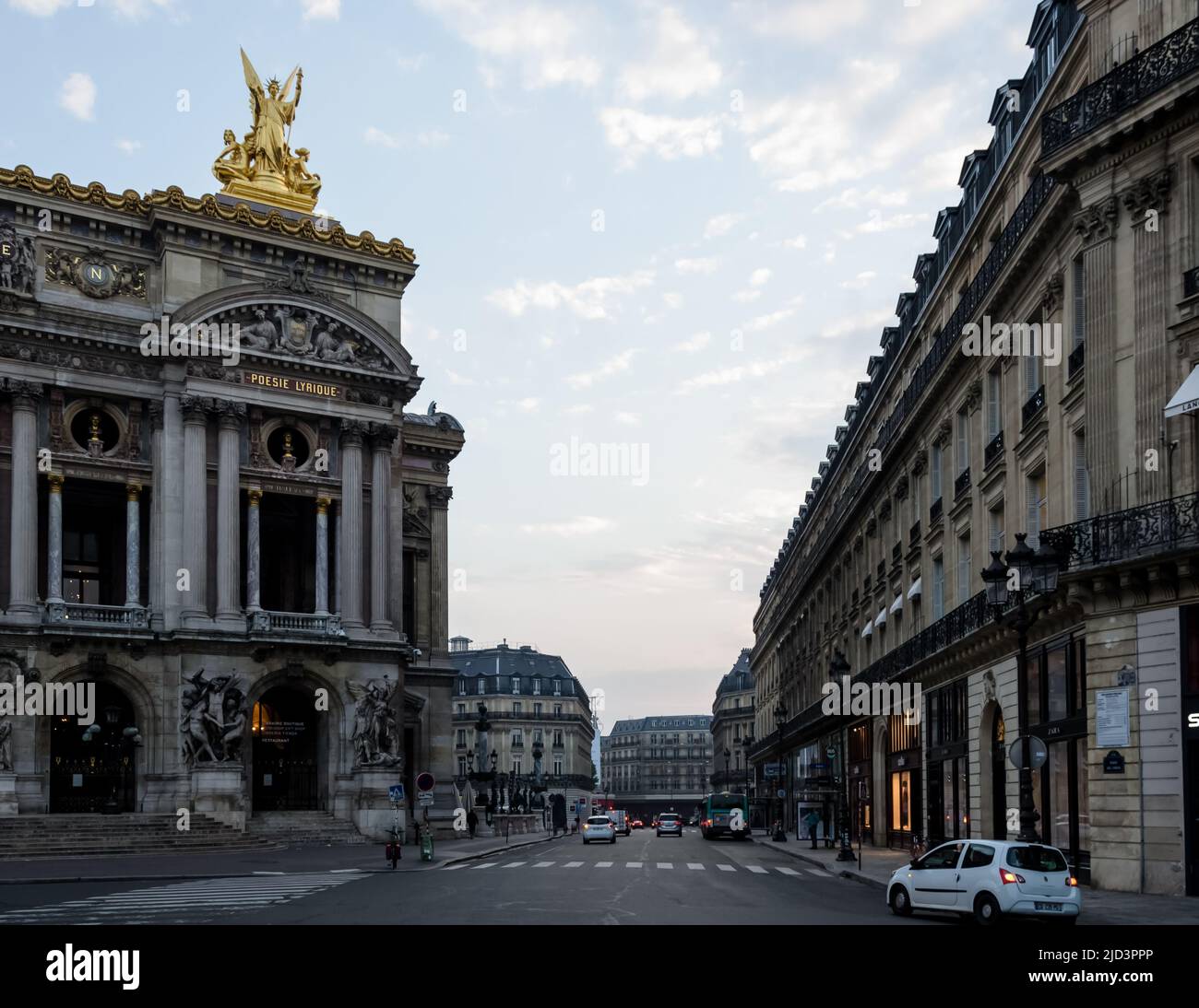 Architectural detail of The Paris Opera, the primary opera and ballet ...