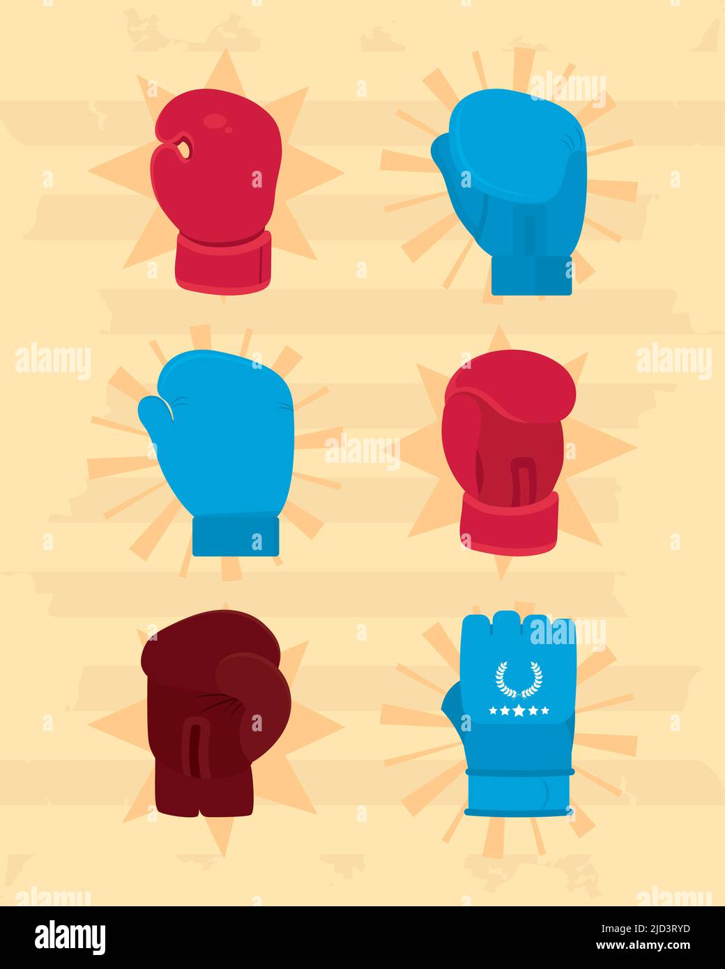 boxing gloves icon set Stock Vector Image & Art - Alamy