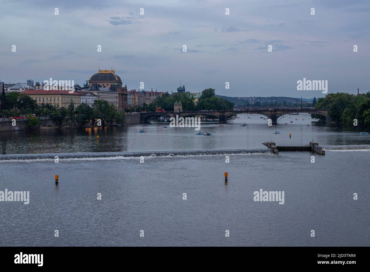 Charles Bridge is a medieval stone arch bridge that crosses the Vltava ...