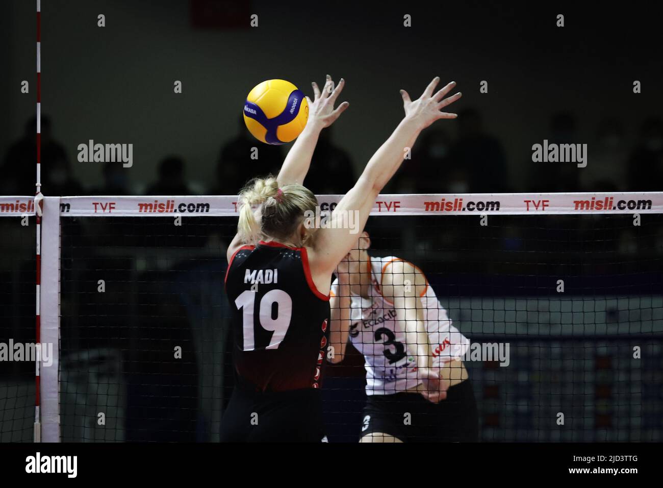 ISTANBUL, TURKEY - JANUARY 30, 2022: Madison Rishel in action during ...