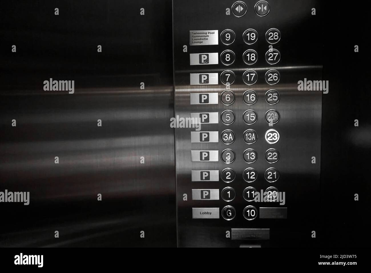 Chinese style elevator control panel without 14th floor button Stock ...