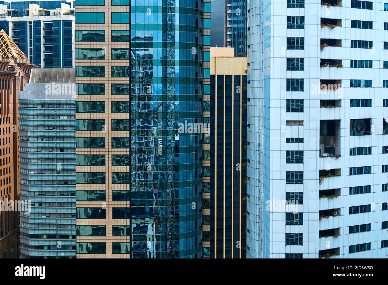Modern high-rise office building made of glass and concrete Stock Photo ...
