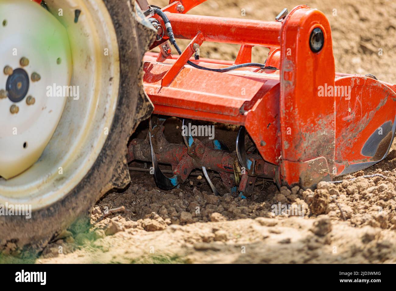 Cultivator for a mini-tractor for loosening the soil. Agricultural work ...