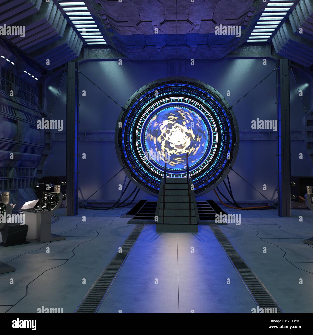 3D-illustration of a stargate for dimension travel Stock Photo - Alamy