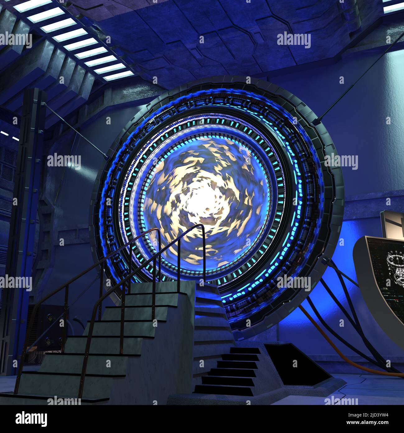 3D-illustration of a stargate for dimension travel Stock Photo - Alamy