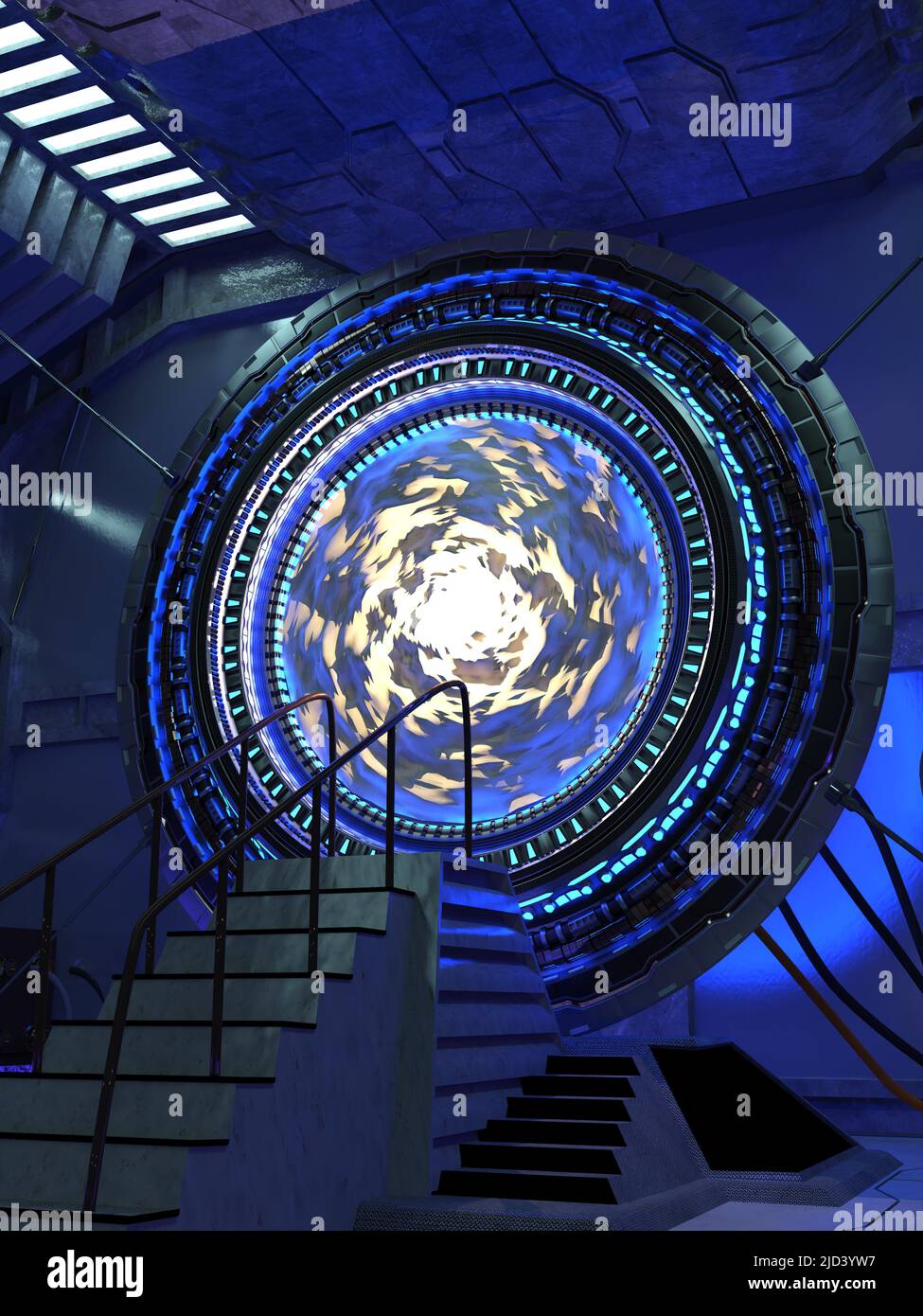 3D-illustration of a stargate for dimension travel Stock Photo - Alamy