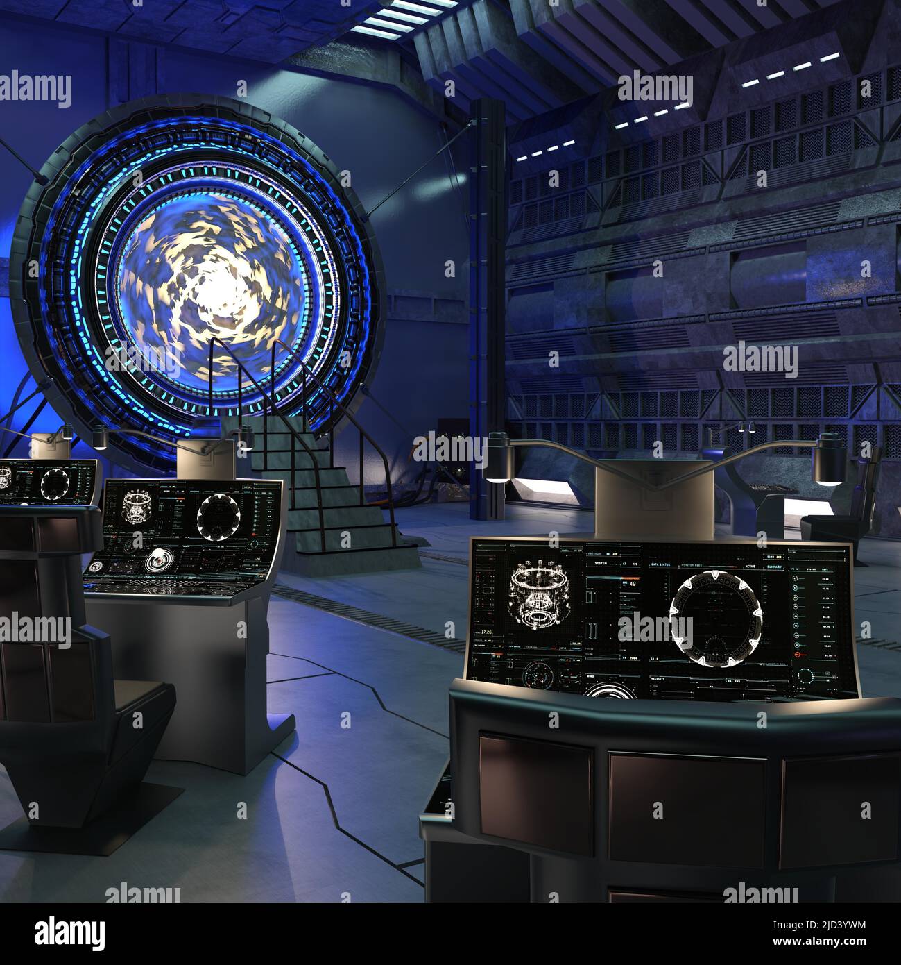 3D-illustration of a stargate for dimension travel Stock Photo - Alamy