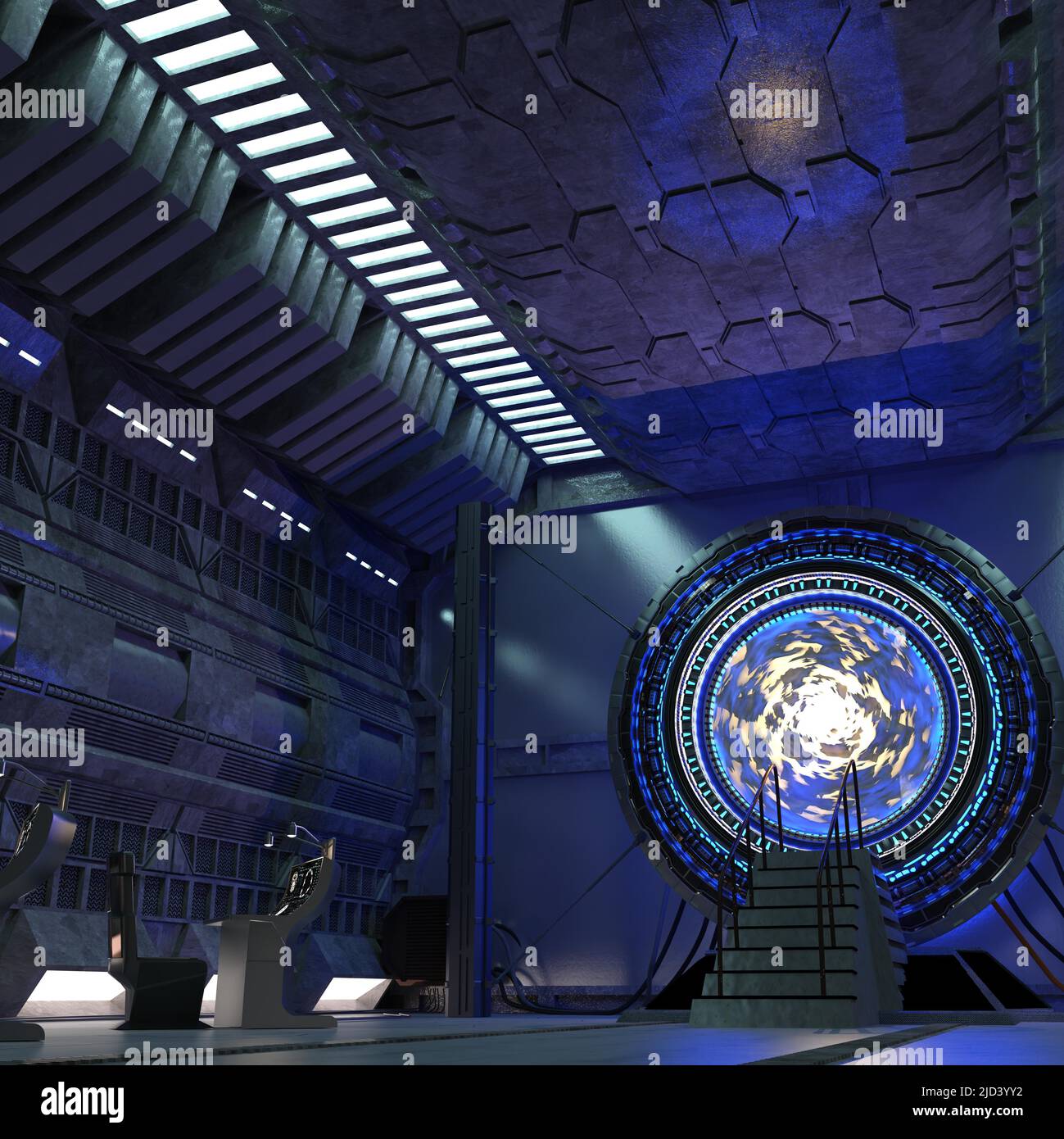 3D-illustration of a stargate for dimension travel Stock Photo - Alamy