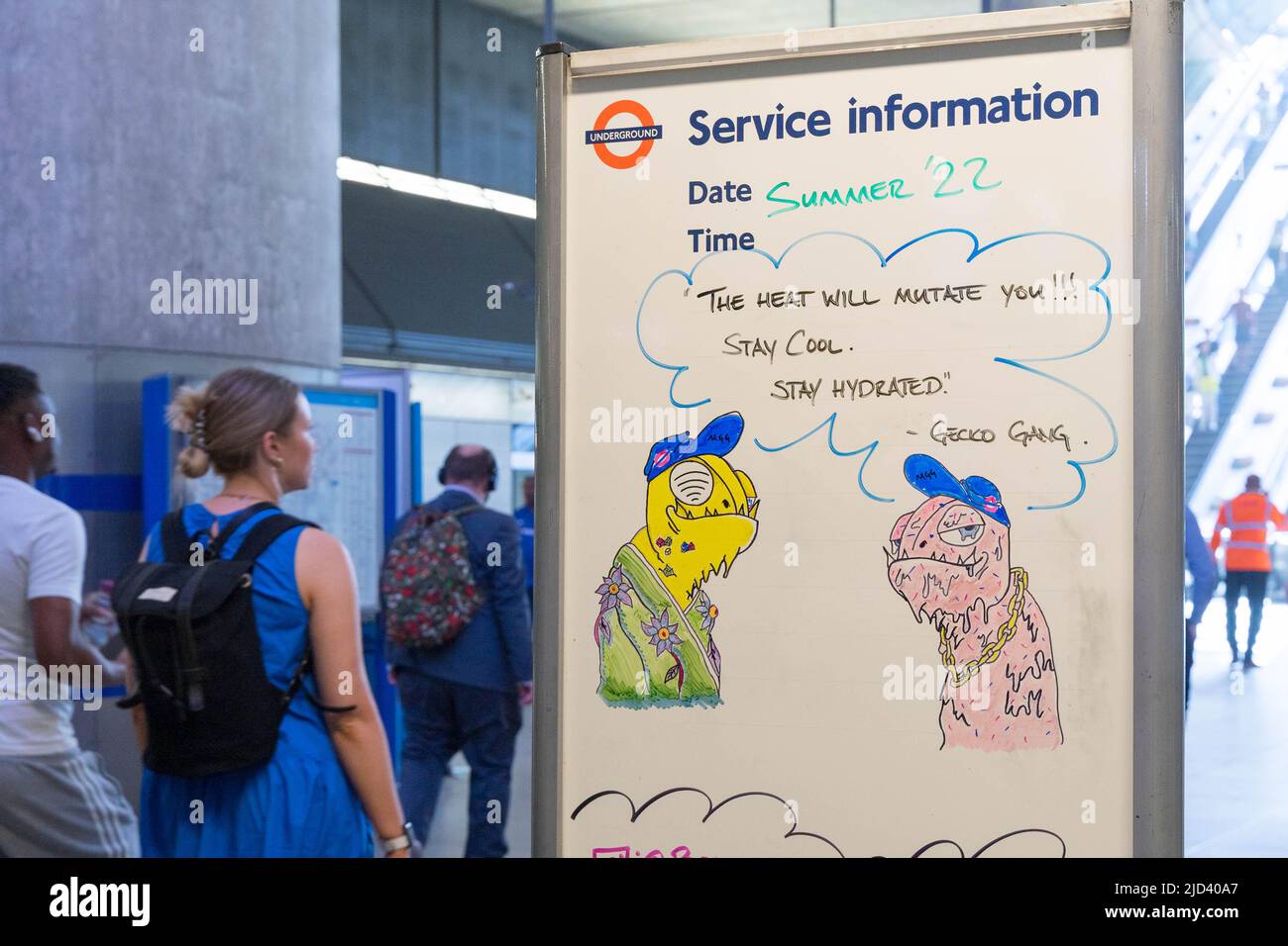 London, UK. 10th June 2022. UK weather: TFL London underground have ...