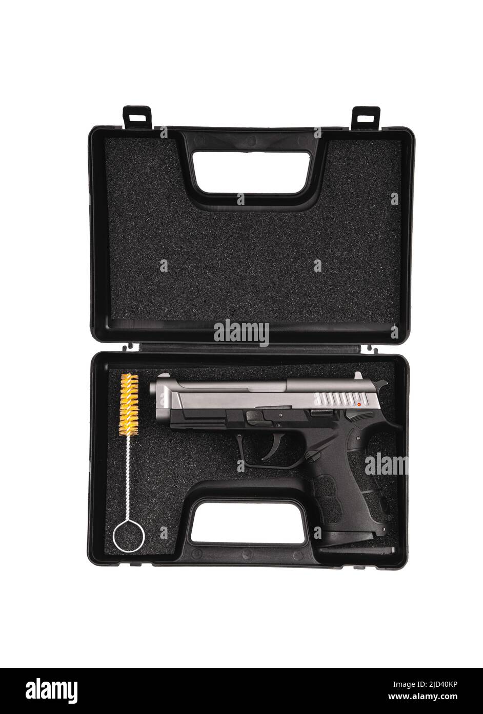 Modern semi-automatic pistol. A short-barreled weapon for self-defense ...