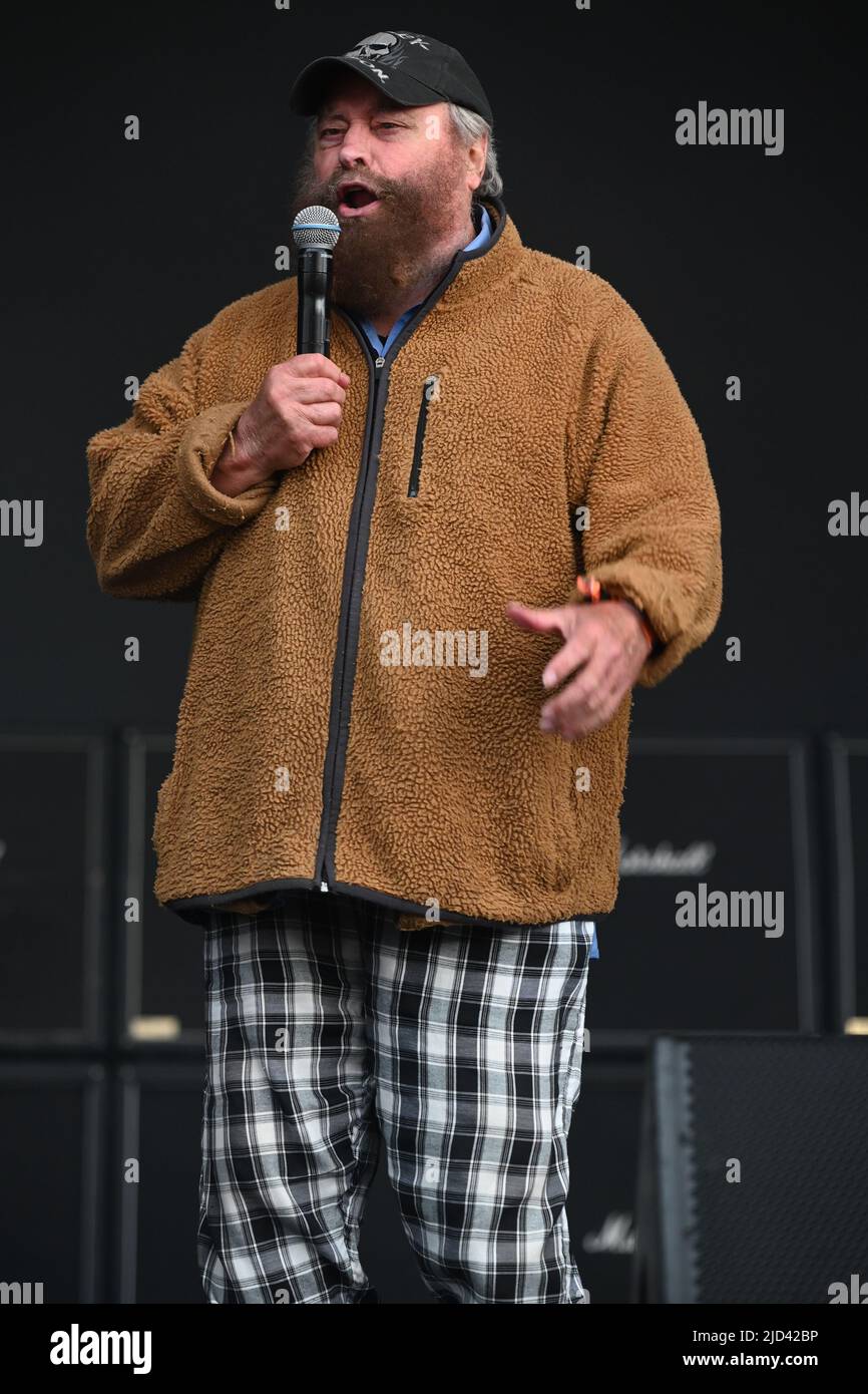 Actor Brian Blessed onstage at Bloodstock Open Air, Catton Hall on ...