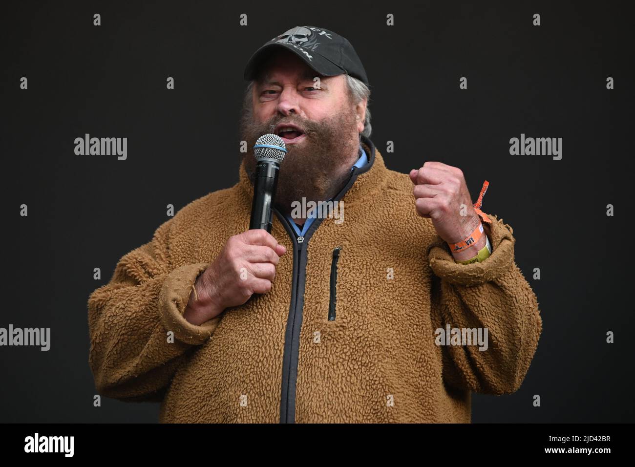 Actor Brian Blessed onstage at Bloodstock Open Air, Catton Hall on ...