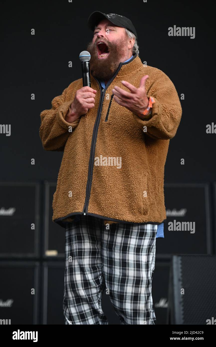 Actor Brian Blessed onstage at Bloodstock Open Air, Catton Hall on ...
