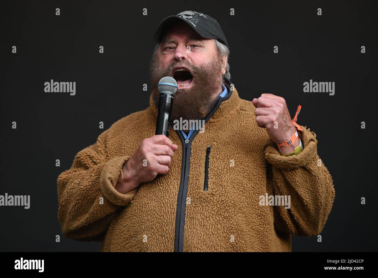 Actor Brian Blessed onstage at Bloodstock Open Air, Catton Hall on ...