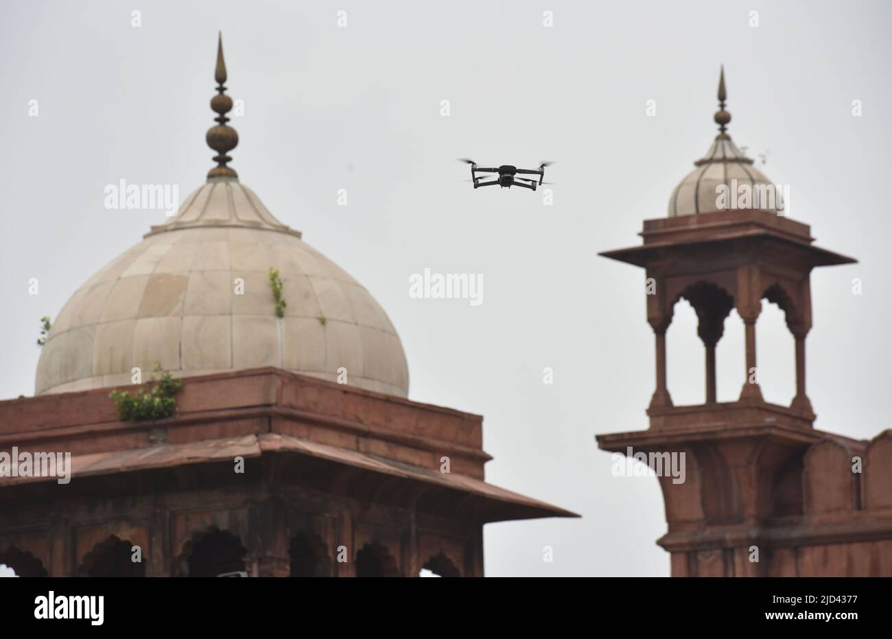 NEW DELHI, INDIA - JUNE 17: A drone being used by police for security ...