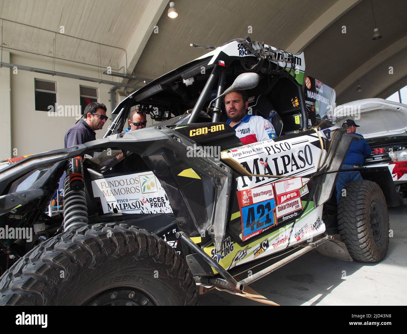 passing the technical scrutineering. The Dakar rally runs this year 100% in Peru Stock Photo - Alamy