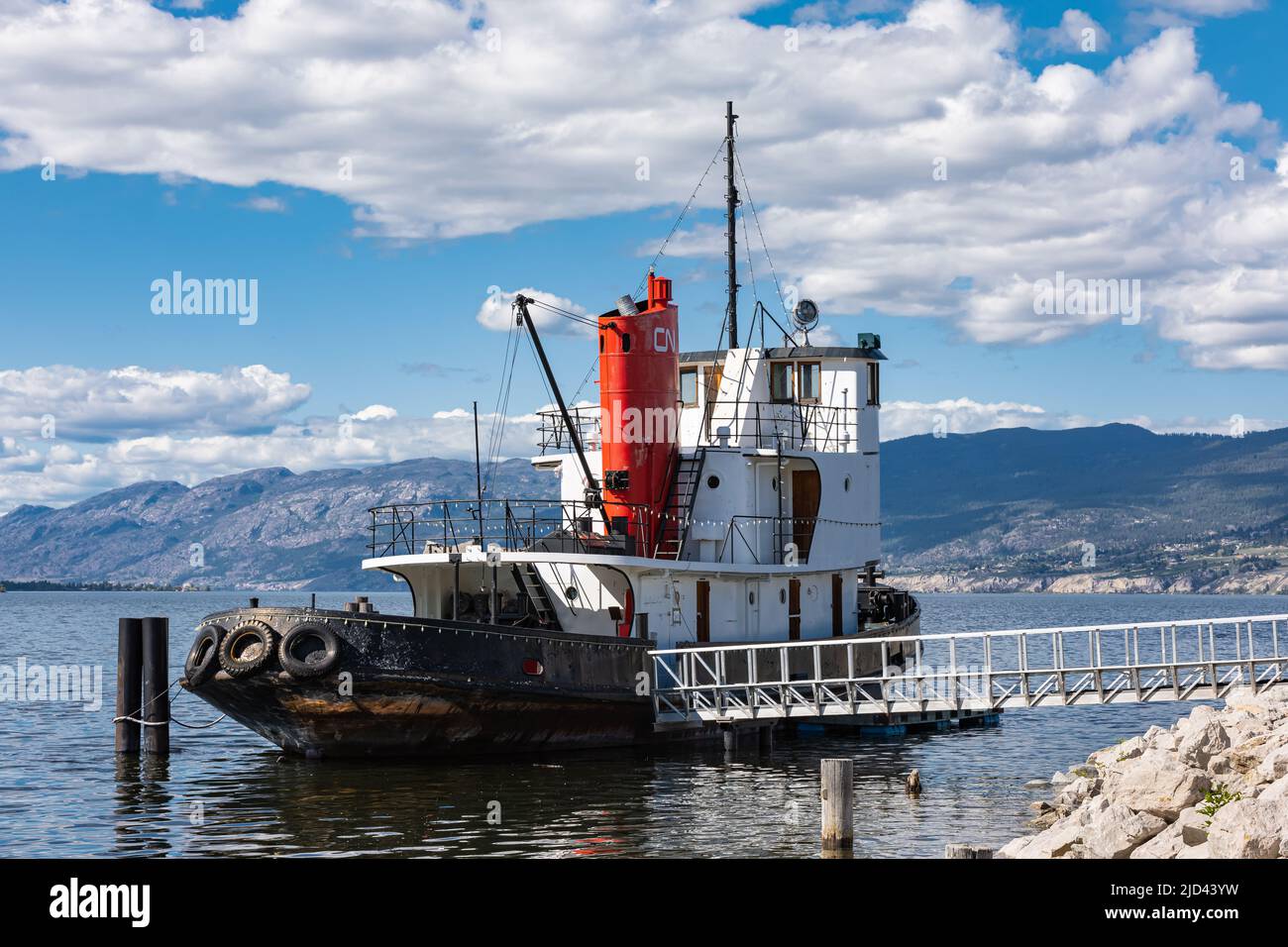 Tugboats British Columbia. The tug boat moored in Okanagan Lake with ...